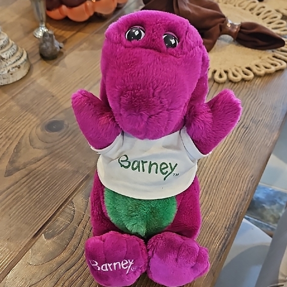 Lyon | Toys | Barney Plush Toy With Barney Shirt | Poshmark